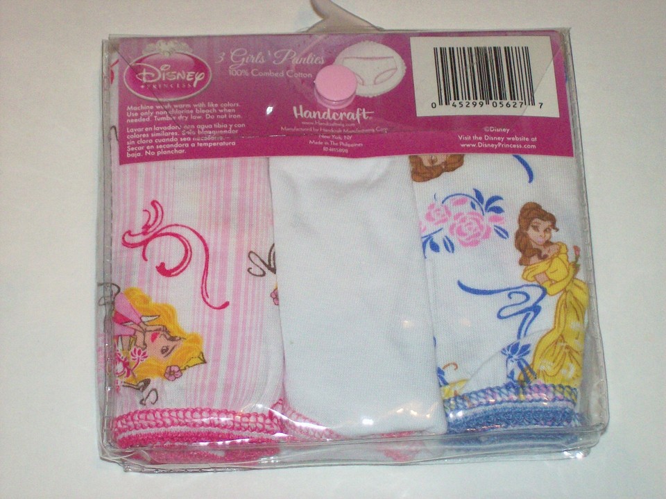 Disney Princess Underwear Underpants Girls 3 Pair Panty Pack 6 Snow ...