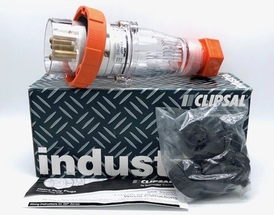 Clipsal 66P563 Industrial Straight Plug 63A 5 Round Pin 500VAC 3 Phase ...