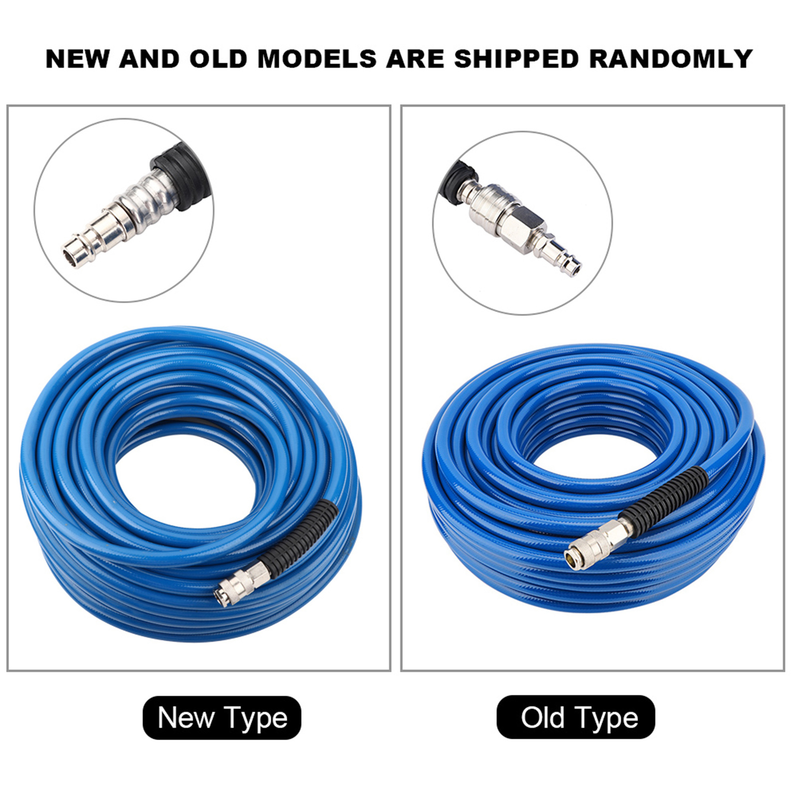 30M Blue Flexible Pneumatic PVC Hose With Quick Connector For Air ...