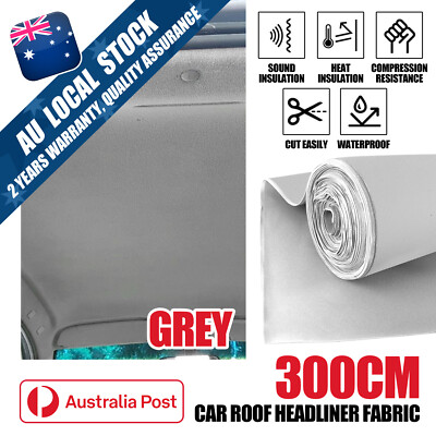 300x150CM Car Headliner Material Foam Roof Lining Fabric Replace Hood ...