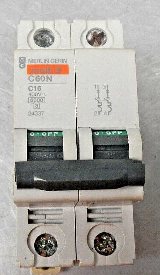 MERLIN GERIN 24337 MULTI9 C60N C16 400V 2P CIRCUIT BREAKER LOT OF 2 | eBay