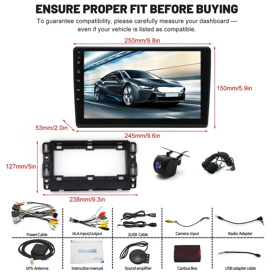 10'' Car Radio Stereo For Chevrolet Cobalt 2007-2010 Android 15 CarPlay ...