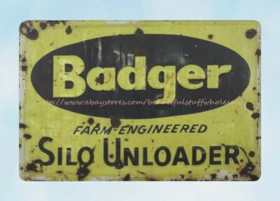 Badger Farm Engineered Silo Unloader metal tin sign contemporary wall ...
