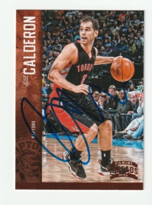 Jose Calderon Signed 2012-13 Panini Threads Card Auto Raptors #135 ...