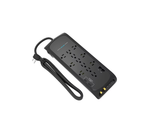 Utilitech 6-ft 12-Outlet 2-USB Ports Indoor Black Power Strip | eBay