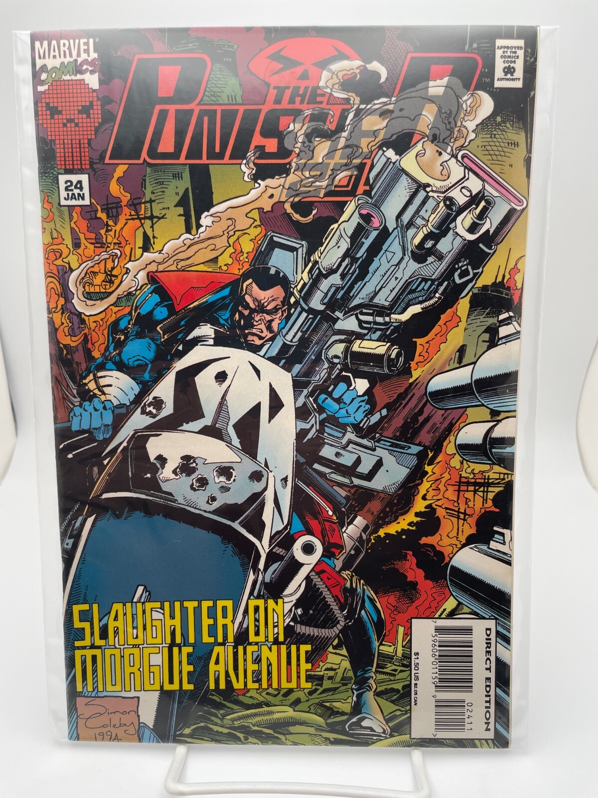 9.9 MINT 1994 MARVEL COMICS THE PUNISHER 2099 #24 JAN SLAUGHTER ON ...