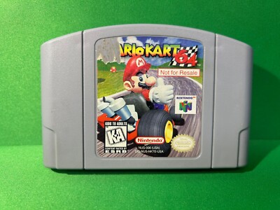N64 Mario Kart 64 NFR Not For Resale Nintendo 64 Cartridge Front Label ...