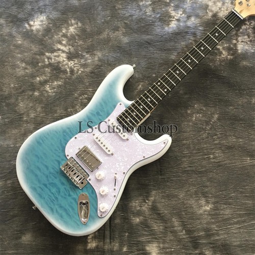 Custom Larimar Blue St Electric Guitar Solid Body Maple Neck Fast Ship ...