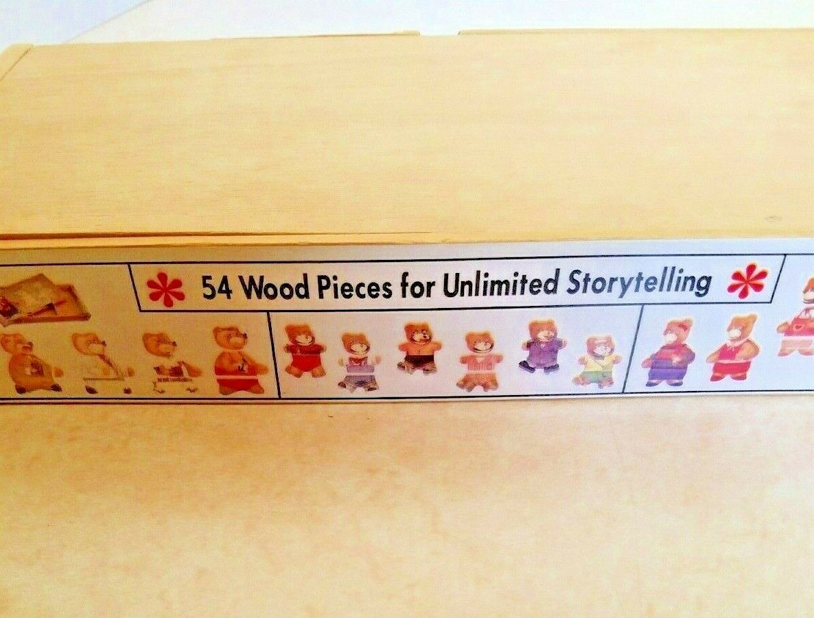 Melissa and Doug Wooden Bear Family Dress-Up Puzzle Pre-School Toy 3 ...