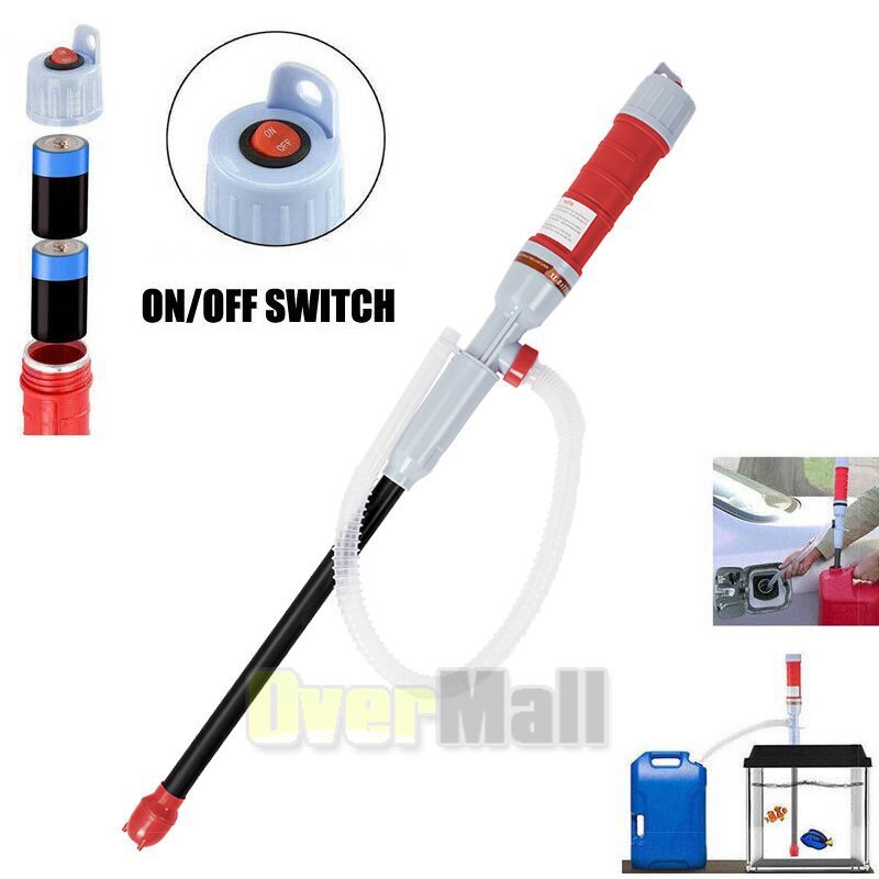 2x Battery Operated Oil Pump Handheld Siphon Pipe Water Petrol Liquid ...