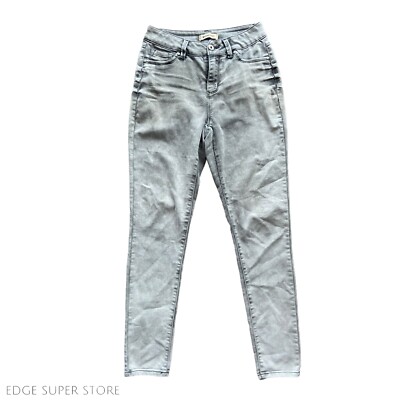 Blue Spice Light Gray Black Acid Wash Distressed Denim Pants Jeans Size ...