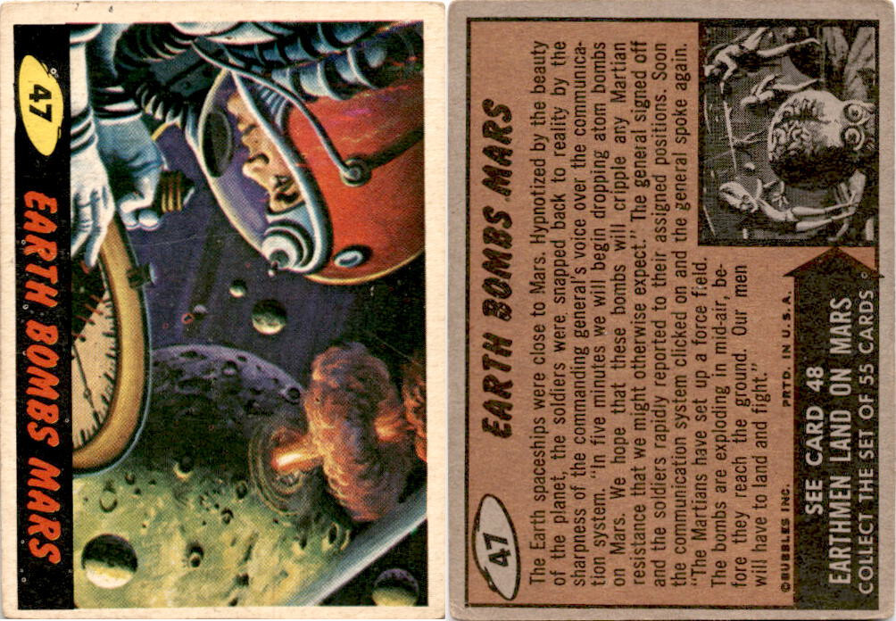 1962 Bubbles Inc., Mars Attacks, #47 Earth Bombs Mars | eBay