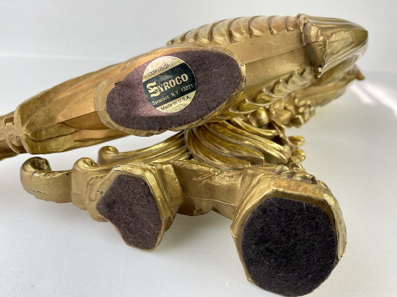 VINTAGE MID CENTURY MODERN PAIR SYROCO BIRDS PEACOCKS SCULPTURES ...