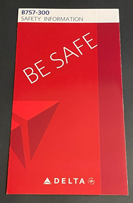 Delta Airlines Boeing 757-300 Safety Card - 11/13 | eBay