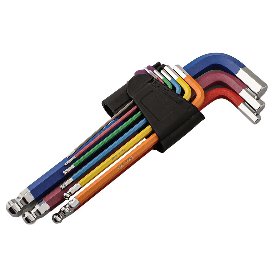 Anti Slip Ball End Hex Wrench Set with Color Coded Sizes for Easy Work ...
