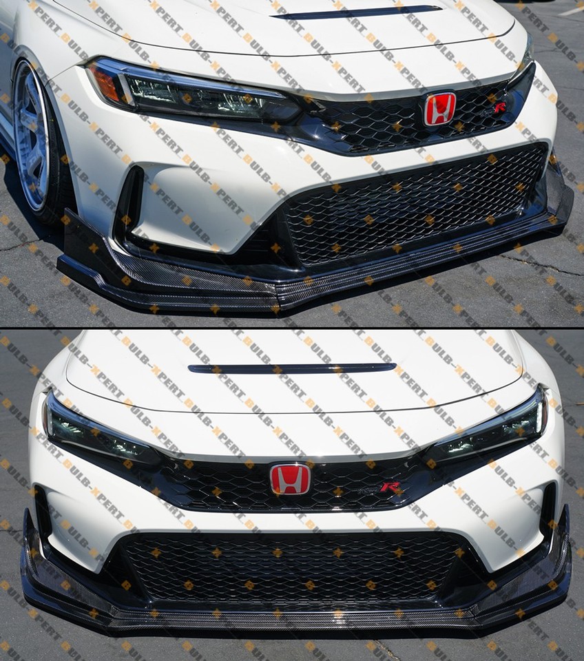 For 23-26 Civic Type-R FL5 MM Style Full Carbon Fiber Front Bumper Lip ...