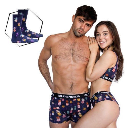 Matching Underwear for Couples - Pineapple Design Cotton Undies Set with Sock... | eBay