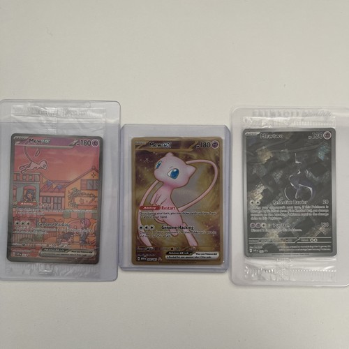151 UPC Promo Set- Mewtwo SVP052 / Mew SVP053 - Metal Mew SVP205 ...