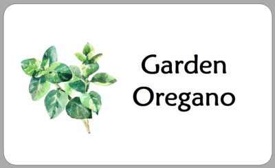 x21 Garden Oregano Stickers for Homegrown Garden Herbs Jar Packaging ...