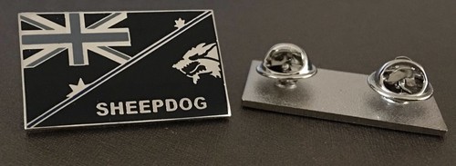 Thin Blue Line, Sheepdog, Pin, 2 Rear Pins, Enforcement, Subdued, 1 x ...