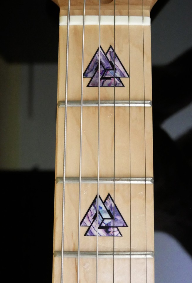 Valknut Triangles ABALONE Fret Markers Inlay Sticker Decal for BASS ...
