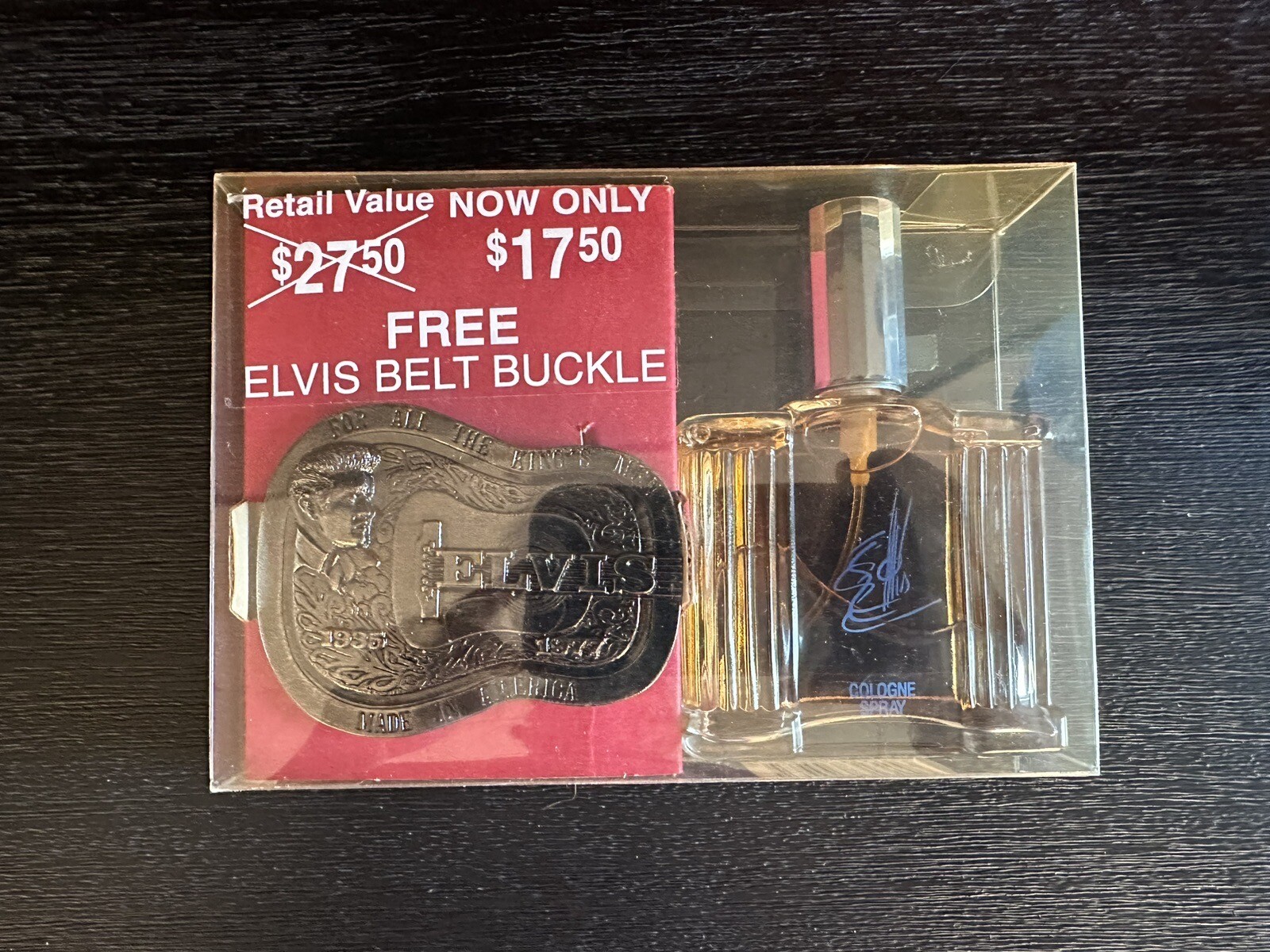 VINTAGE 1970s **ELVIS 1935-1977** MUSIC COMMEMORATIVE BELT BUCKLE ...