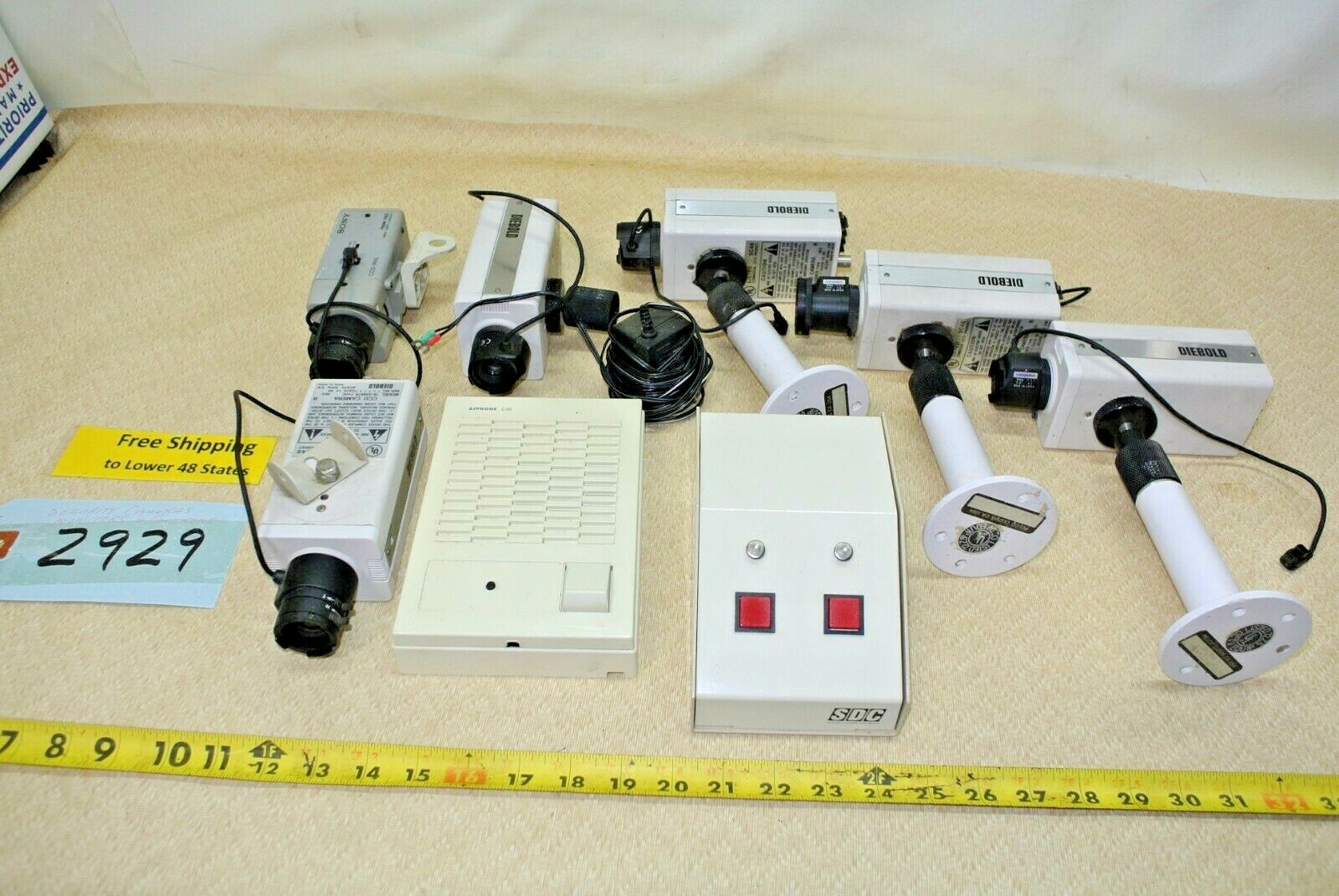 9 pcs. Sony/Diebold Surveillance Security Camera System Hyper HAD FREE ...