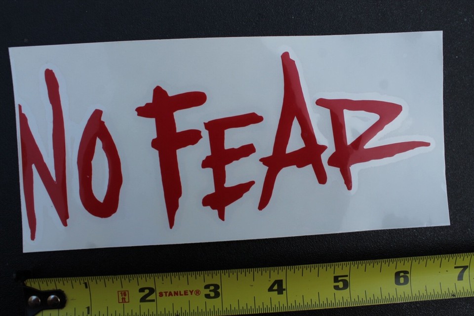 No Fear Clothing NF Graffiti Cherry Red Vintage Surf Skate STICKER ...