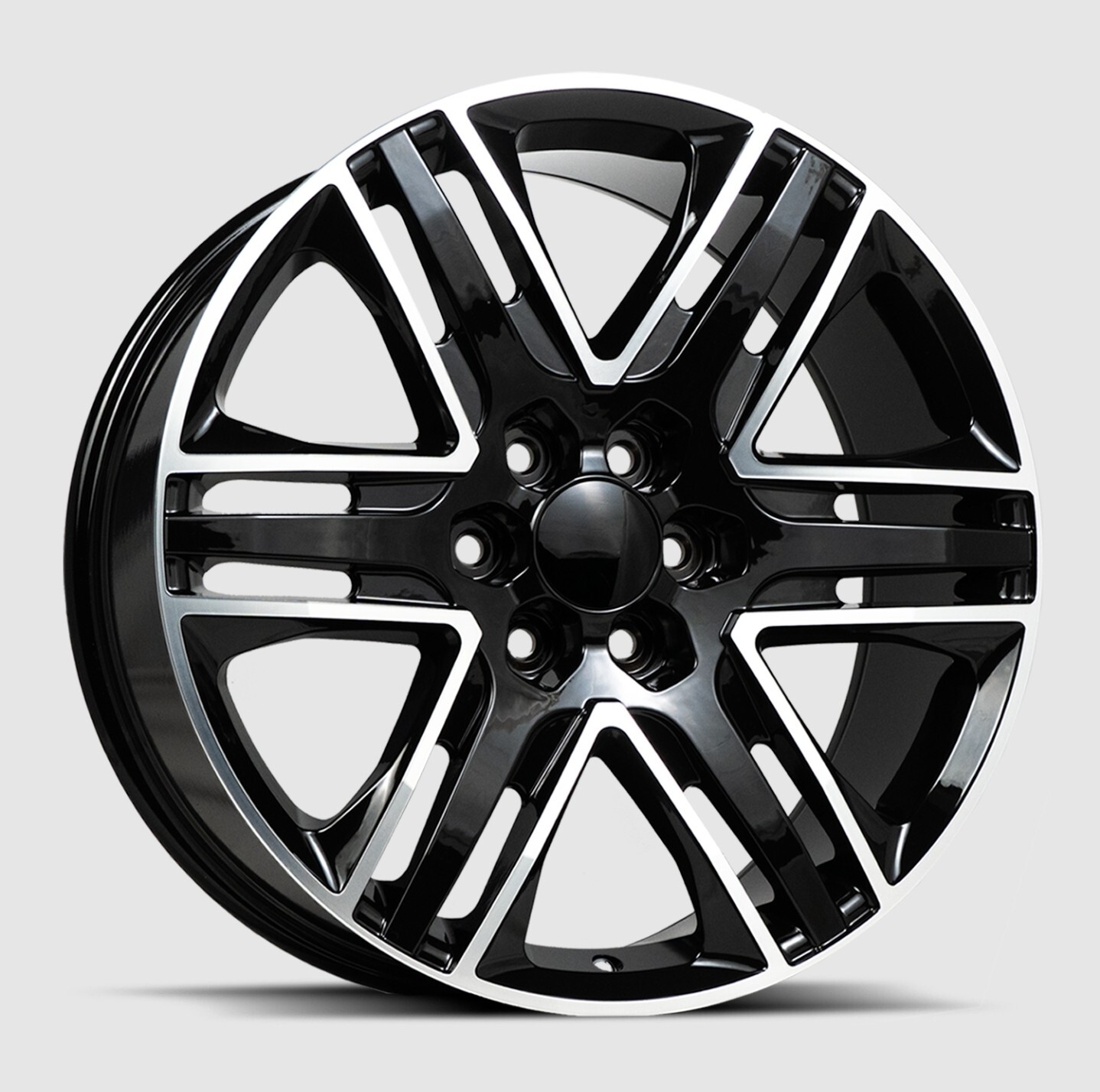26" Inch Black & Milled Replica Silverado Sierra GMC Chevy LTZ Wheels ...