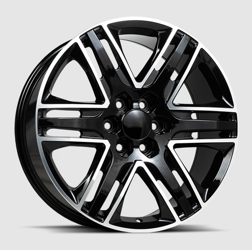 26" Inch Black & Milled Replica Silverado Sierra GMC Chevy LTZ Wheels ...