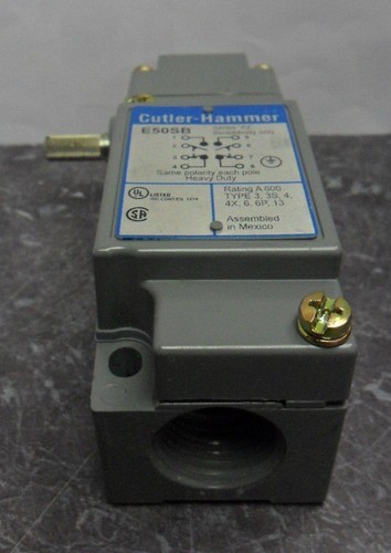 Nice Cutler Hammer E50BR19 Lo Temp E50BR1 Limit Switch E50SB + E50DR19 ...