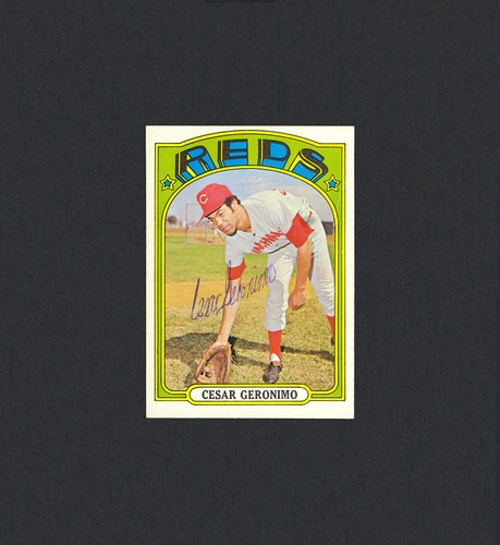 1972 Topps Cesar Geronimo #719 - RARE Hi # - Reds - Signed Autograph ...