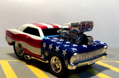 MUSCLE MACHINES STARS & STRIPES 1967 CHEVY NOVA 1/64 67 NOVA - | eBay
