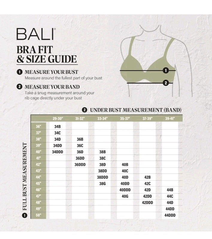 Bali Womens 40B Double Support Wireless Bra White Full Coverage DF3820 ...