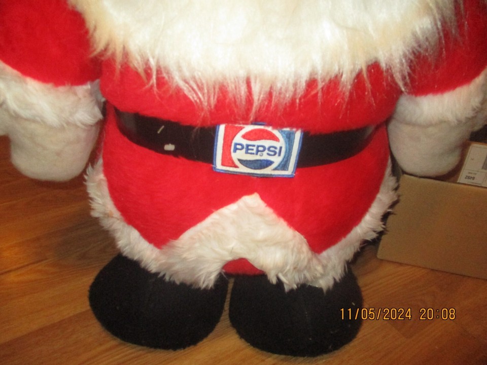 Pepsi Santa Claus Large Stuffed Figure 31" Store Display Rare Vintage 1970's | eBay