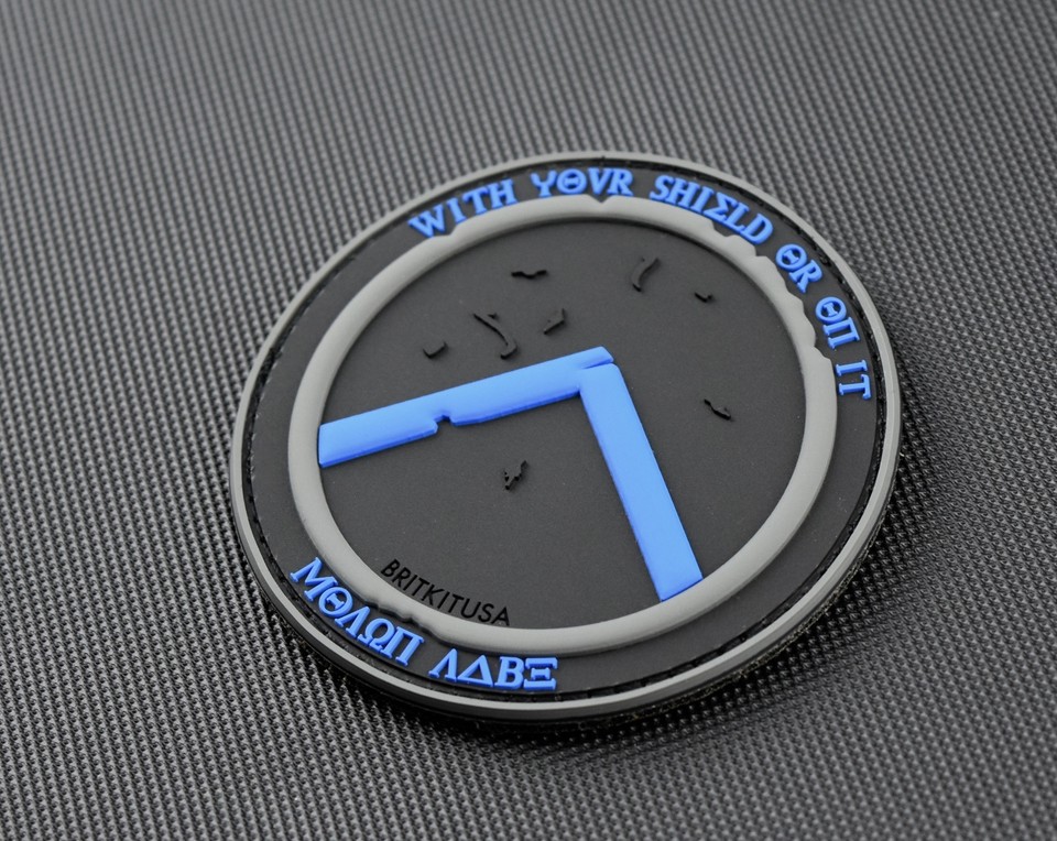 Thin Blue Line With Your Shield Or On It PVC Morale Patch Police TBL ...