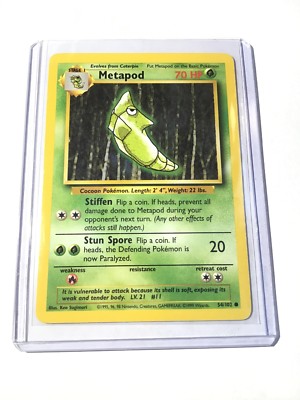METAPOD - Base Set - 54/102 - Common - Pokemon Card - Unlimited Edition ...