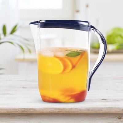 Round Pitcher Clear Iced Tea Pitcher Airtight Pitcher Heat Resistant ...