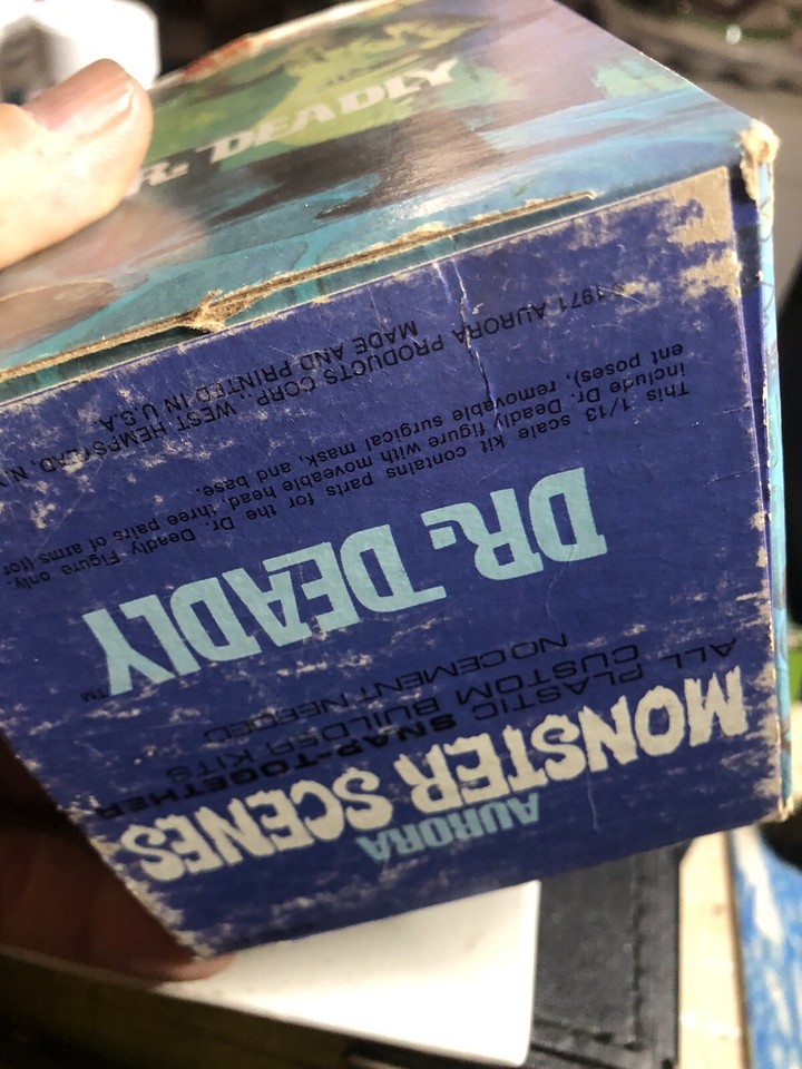 Aurora Monster Scenes DR DEADLY BOX ONLY Model Kit 1971 Vintage Original | eBay