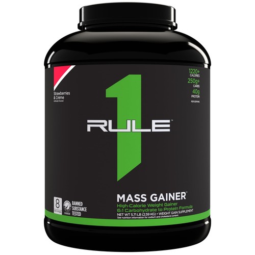 Rule One Proteins Mass Gainer-Strawberries & Crème High-Calorie Weight ...