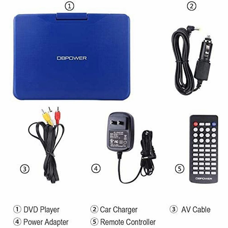 DBPOWER 11.5" Portable DVD Player 9" Swivel Screen Rechargeable Battery ...