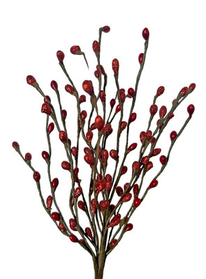 3Pc Red Pip Berries Pip Berry Picks Spray Stems Primitive 10" Valentine ...