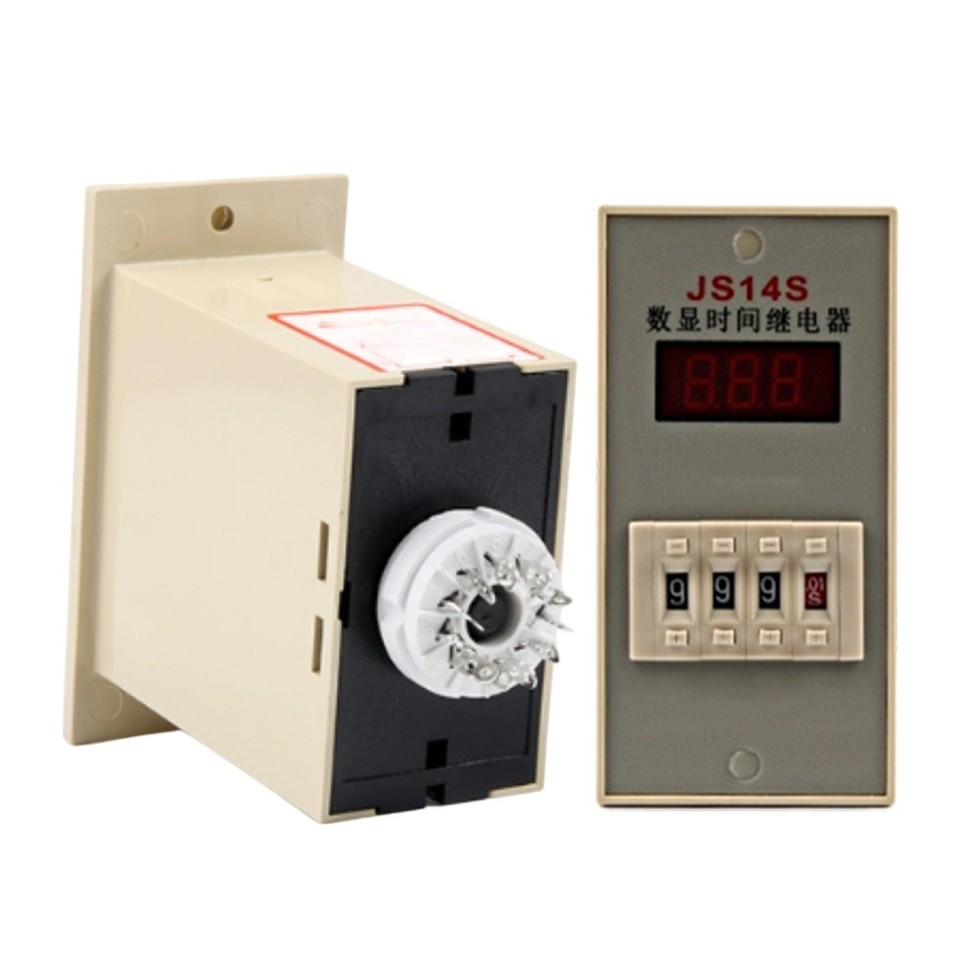 JS14S Timer Relay For Industrial Automation AC 220V 11-pin Terminal ...