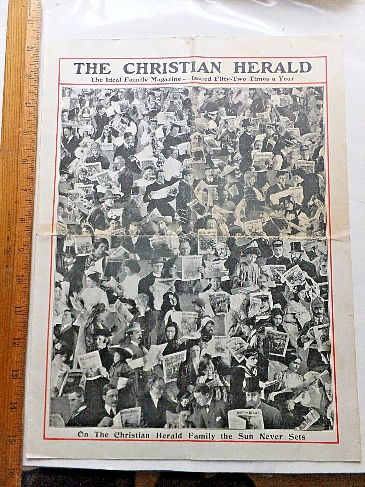 Large 1906 Advertising Brochure - Christian Herald Magazine and Book ...