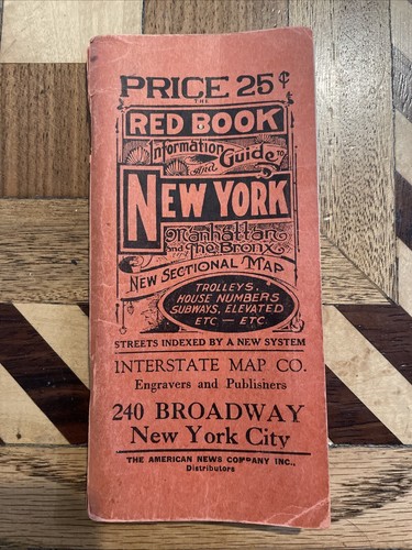 1932-33 New York Red Book Street Information Guide Vintage Directory ...