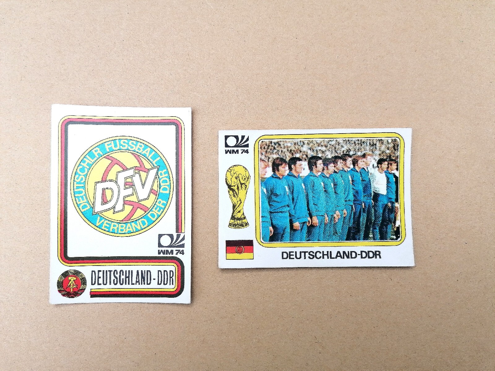 PANINI MUNCHEN 74 World Cup 2 Stickers - DDR/(East Germany- GDR) #113 ...
