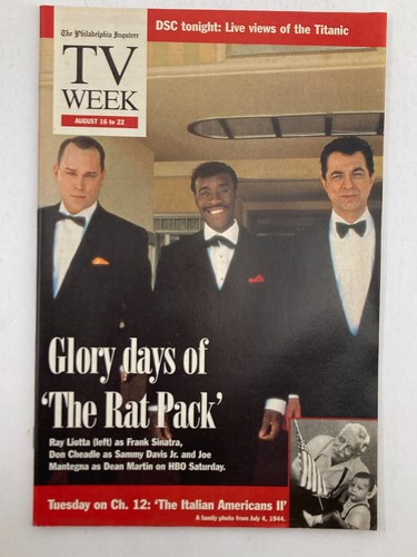 The Philadelphia Inquirer TV Week August 16 1998 Liotta and Don Cheadle ...
