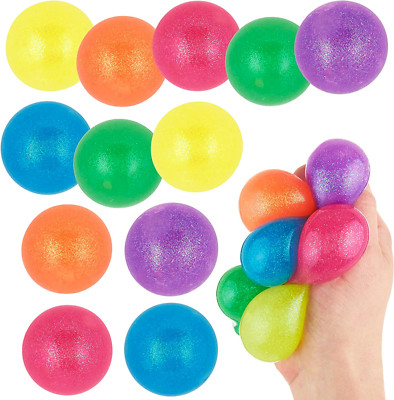 Expressions 12Pc Value Pack - Squeeze Balls in Assorted Glitter Colors ...