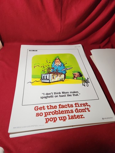 Herman Cartoon Safety Poster Jim Unger #415 | eBay