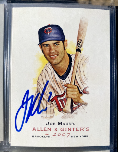 Joe Mauer Signed Autographed HOF Twins 2007 Allen & Ginter #165 | eBay